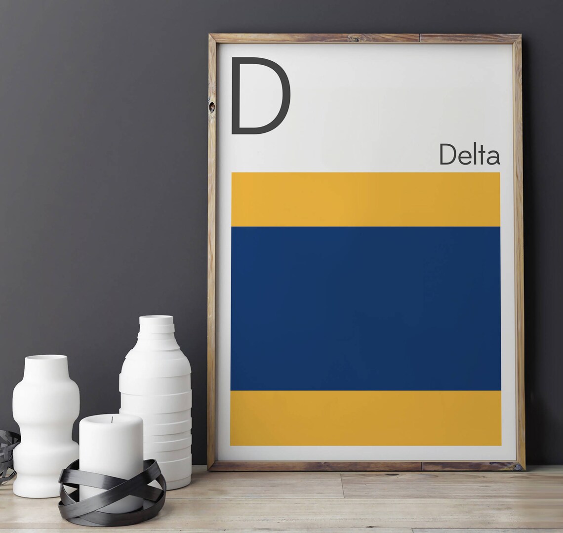 Letter D // International Maritime Signal Flags // Navy Flag | Etsy