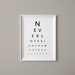 Personalized Eye Test Chart Print, Scandinavian Home Decor - Etsy UK