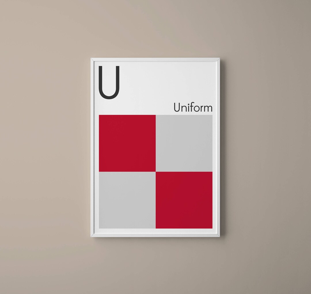 Letter U // International Maritime Signal Flags // Navy Flag Letter ...