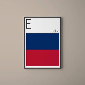 Letter E // International Maritime Signal Flags // Navy Flag Letter ...