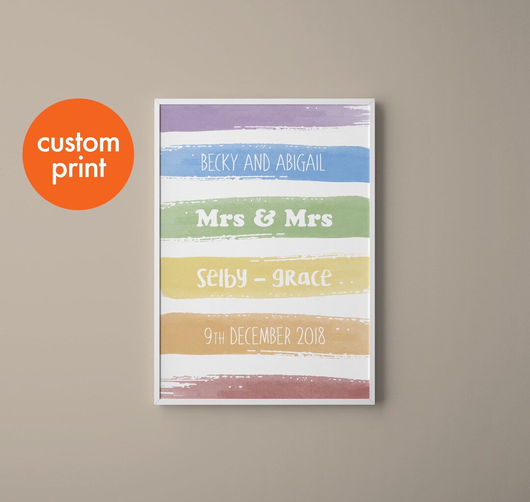 Gay Pride Wedding T Same Sex Marriage Civil Partnership Etsy