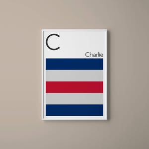 Letter C // International Maritime Signal Flags // Navy Flag Letter ...