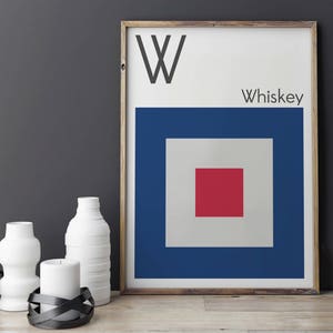 Letter W Nautical Art Print, International Maritime Signal Flag - Etsy