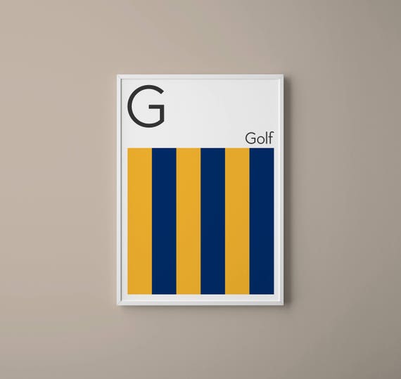 Letter G // International Maritime Signal Flags // Navy Flag | Etsy