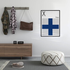 Letter X // International Maritime Signal Flags // Navy Flag Letter ...
