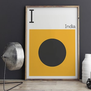 Letter I // International Maritime Signal Flags // Navy Flag Letter ...