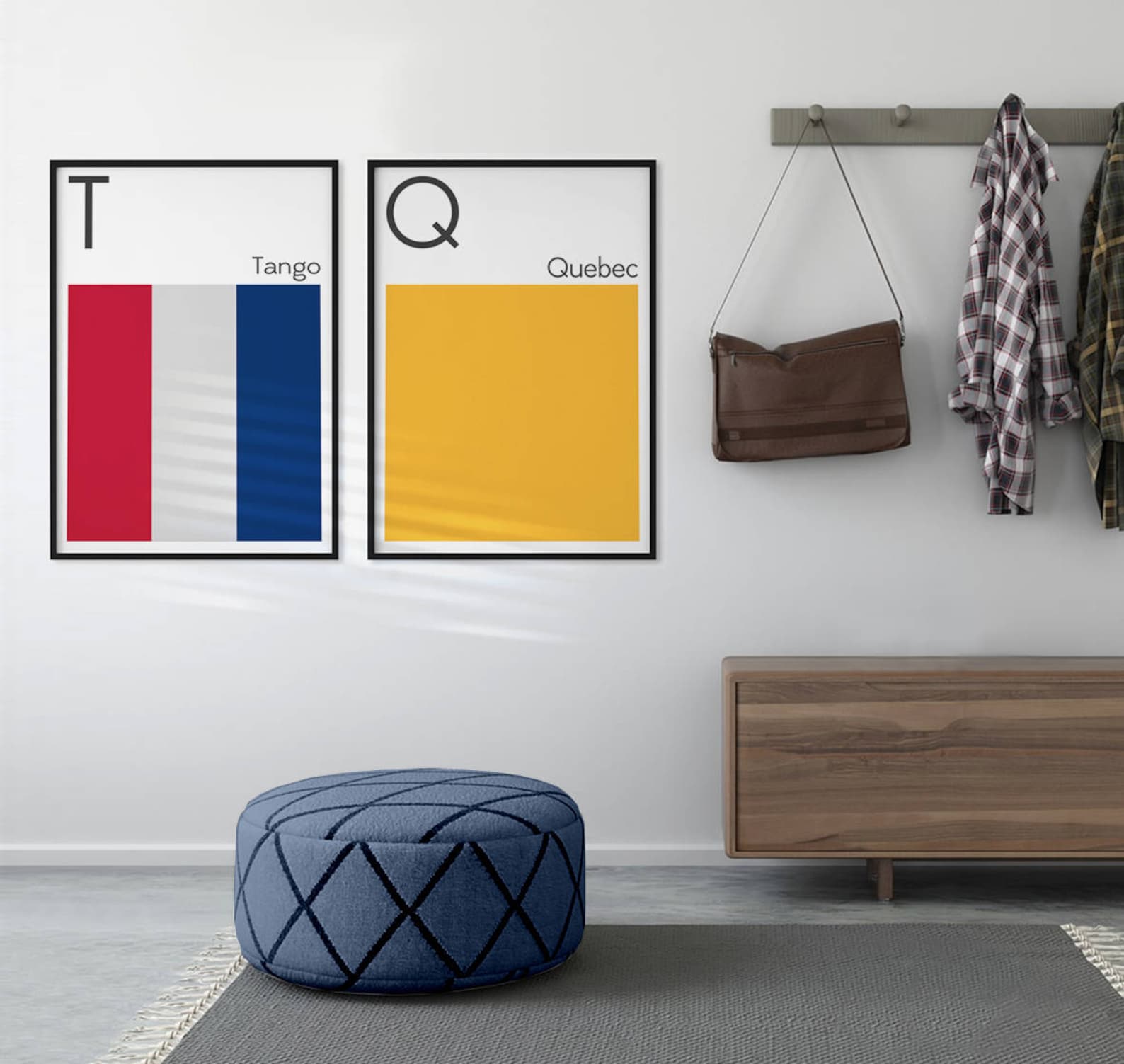 Letter Q Maritime Flag Art Print - Navy Phonetic Alphabet - Etsy