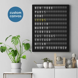 Personalised Airport Destination Board // Holiday Places // Gift for ...