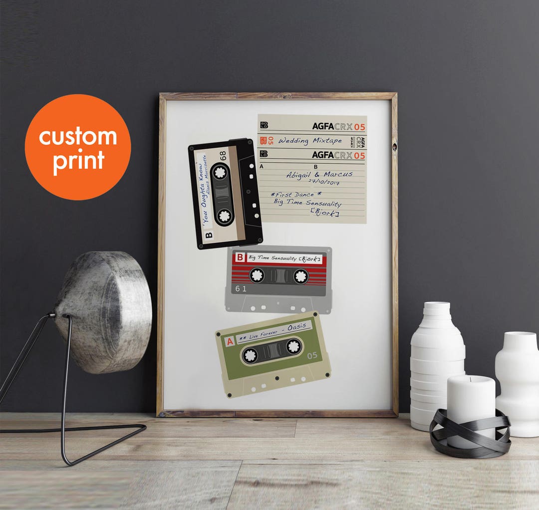 Personalised Couple Mixtapes Print // Wedding Playlist // - Etsy