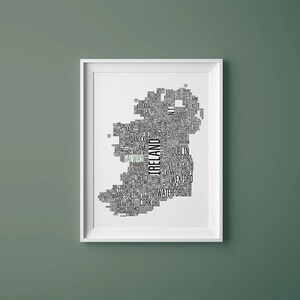 Personalised Ireland Map Print // Christmas Gift // New House Gift ...