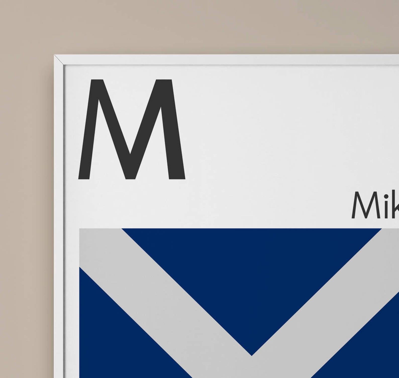 Letter M // International Maritime Signal Flags // Navy Flag | Etsy