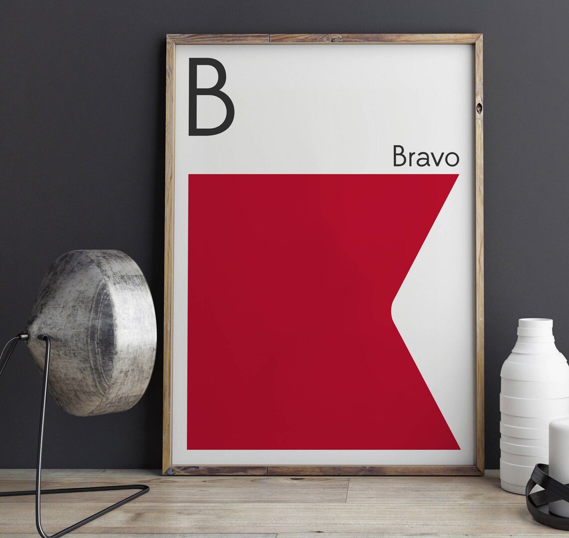Letter B // International Maritime Signal Flags // Navy Flag - Etsy