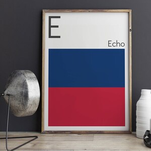 Letter E // International Maritime Signal Flags // Navy Flag Letter ...