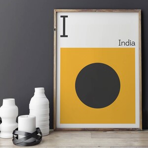 Letter I // International Maritime Signal Flags // Navy Flag Letter ...