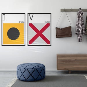 Letter I // International Maritime Signal Flags // Navy Flag Letter ...