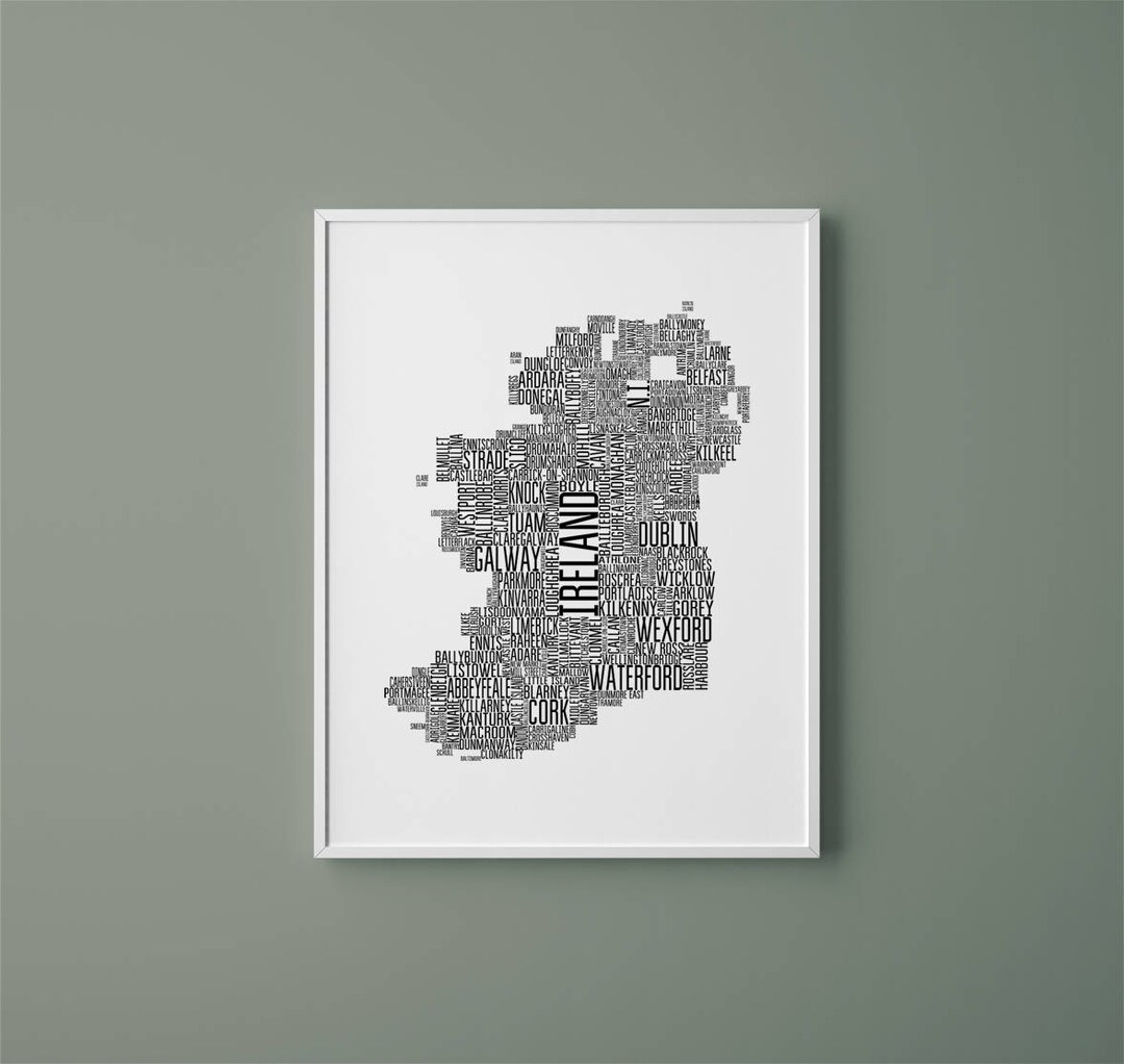 Ireland Map Printable Art // New House Gift // Northern - Etsy
