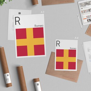 Letter R // International Maritime Signal Flags // Navy Flag Letter ...