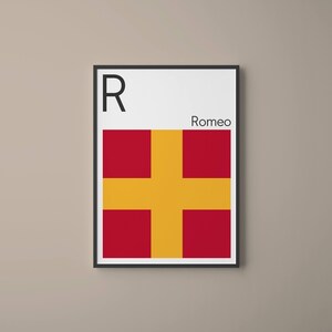 Letter R // International Maritime Signal Flags // Navy Flag Letter ...