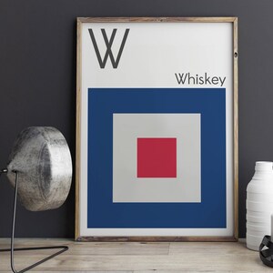 Letter W Nautical Art Print, International Maritime Signal Flag - Etsy