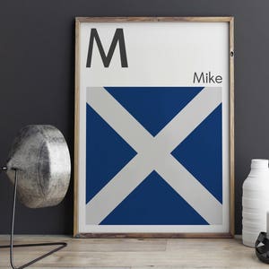 Letter M // International Maritime Signal Flags // Navy Flag Letter ...