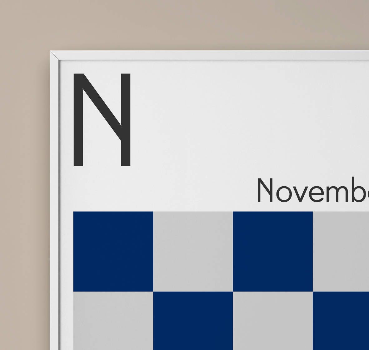 Letter N Maritime Flag Art Print | Nautical Alphabet Poster - Etsy UK