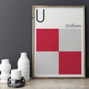 Letter U // International Maritime Signal Flags // Navy Flag Letter ...