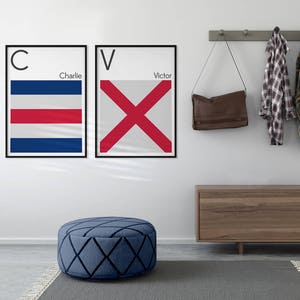 Letter C // International Maritime Signal Flags // Navy Flag Letter ...