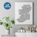 Personalised Ireland Map Print // Christmas Gift // New House - Etsy