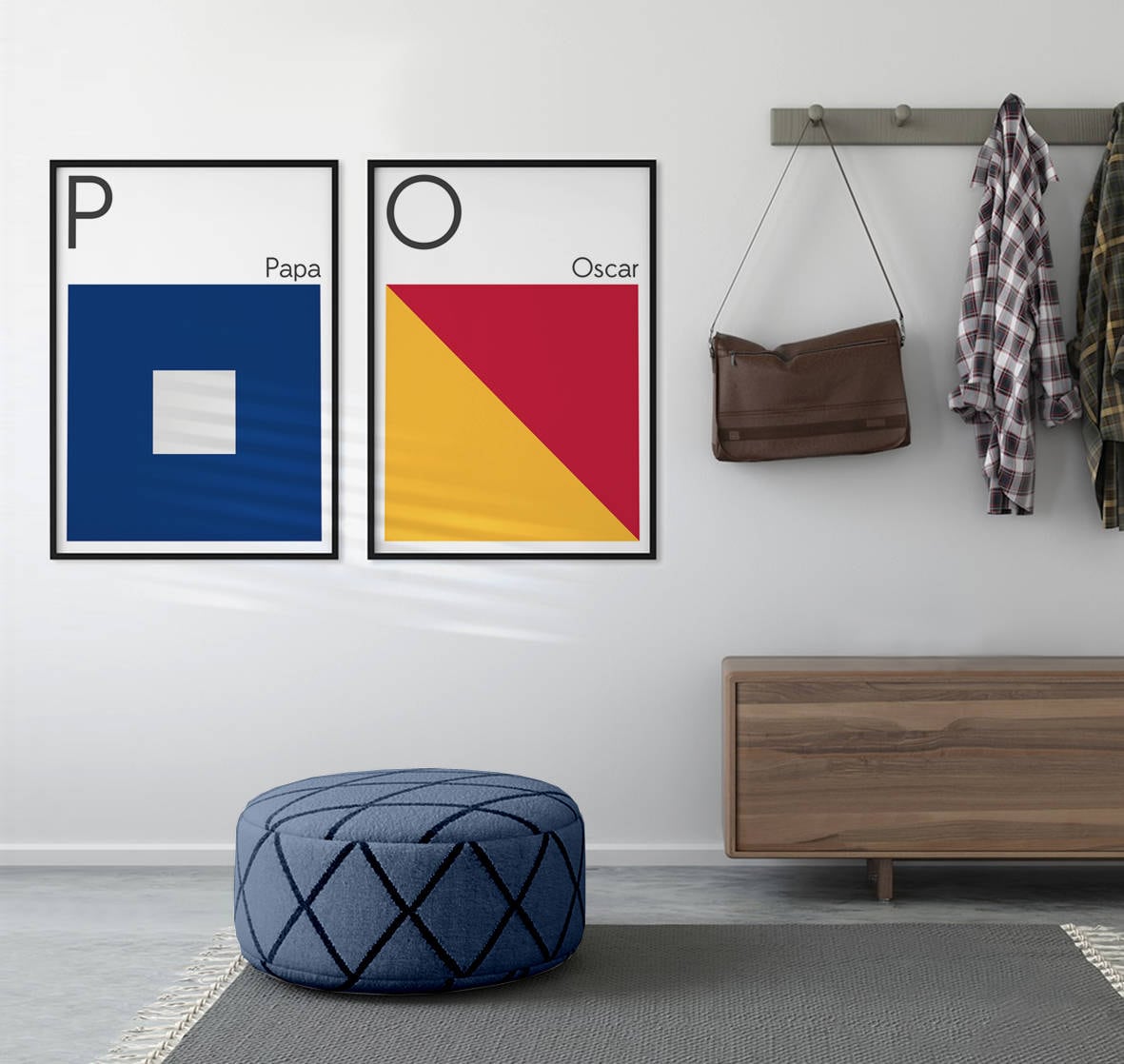 Letter P // International Maritime Signal Flags // Navy Flag | Etsy