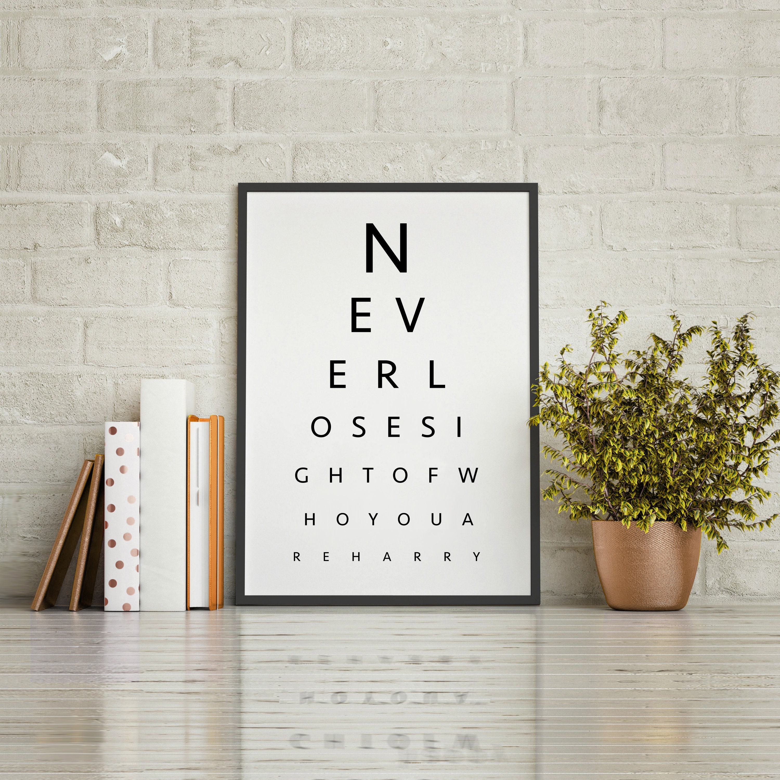 Personalised Eye Test Chart Print // Never Lose Sight of Who - Etsy UK