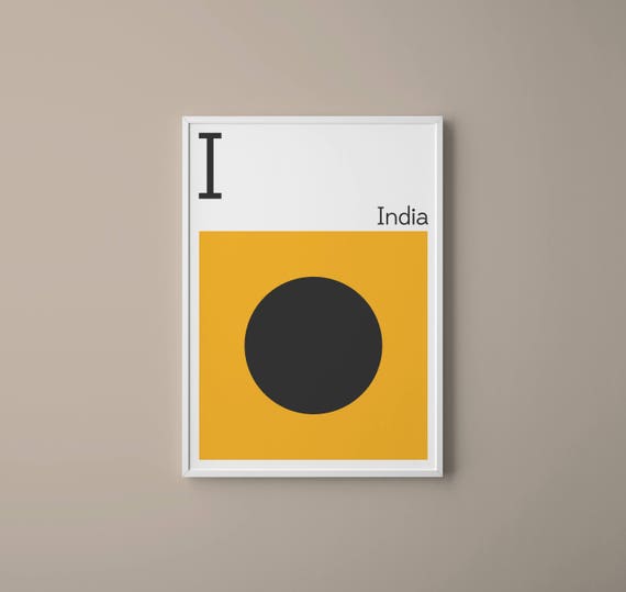 Letter I // International Maritime Signal Flags // Navy Flag | Etsy