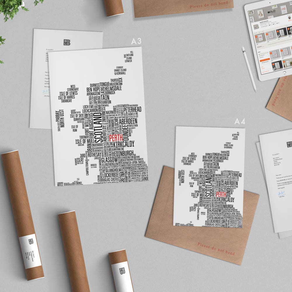 Personalised Scotland Map Print // Custom Colours // New House | Etsy UK