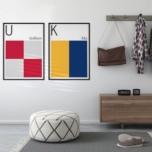 Letter U // International Maritime Signal Flags // Navy Flag Letter ...