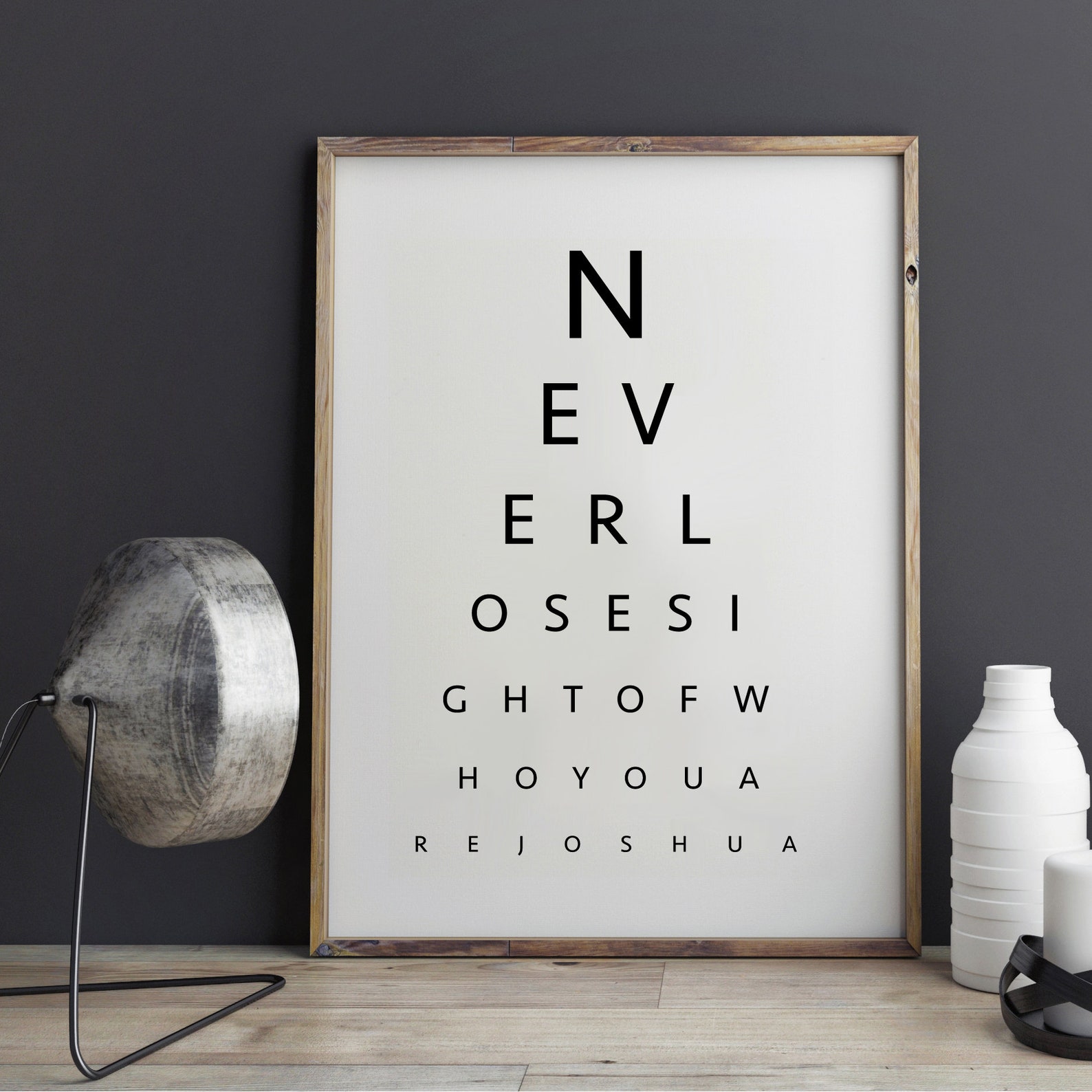 Personalised Eye Test Chart Print // Never Lose Sight of Who - Etsy UK