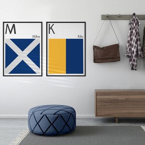 Letter M // International Maritime Signal Flags // Navy Flag Letter ...