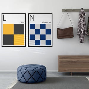 Letter L Nautical Art Print | Navy Signal Flag, Lima - Etsy
