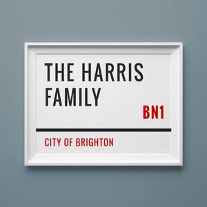 Personalised Street Sign // Custom Family Names // New House Gift ...