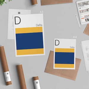 Letter D // International Maritime Signal Flags // Navy Flag Letter ...