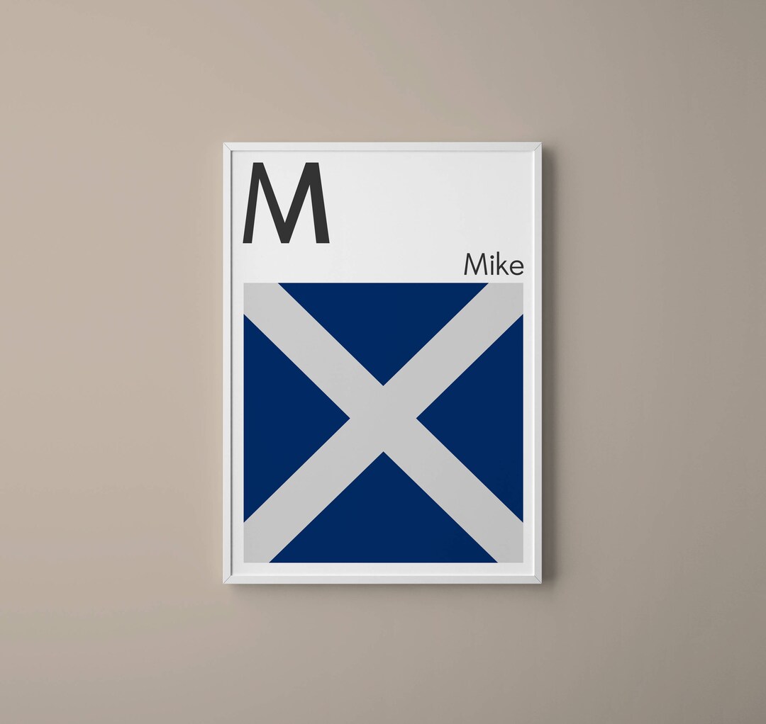 Letter M // International Maritime Signal Flags // Navy Flag Letter ...