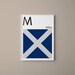 Letter M // International Maritime Signal Flags // Navy Flag | Etsy