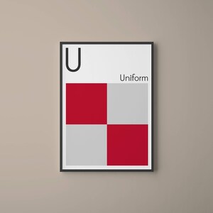 Letter U // International Maritime Signal Flags // Navy Flag Letter ...