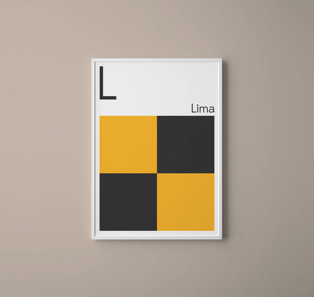 Letter L // International Maritime Signal Flags // Navy Flag Letter ...