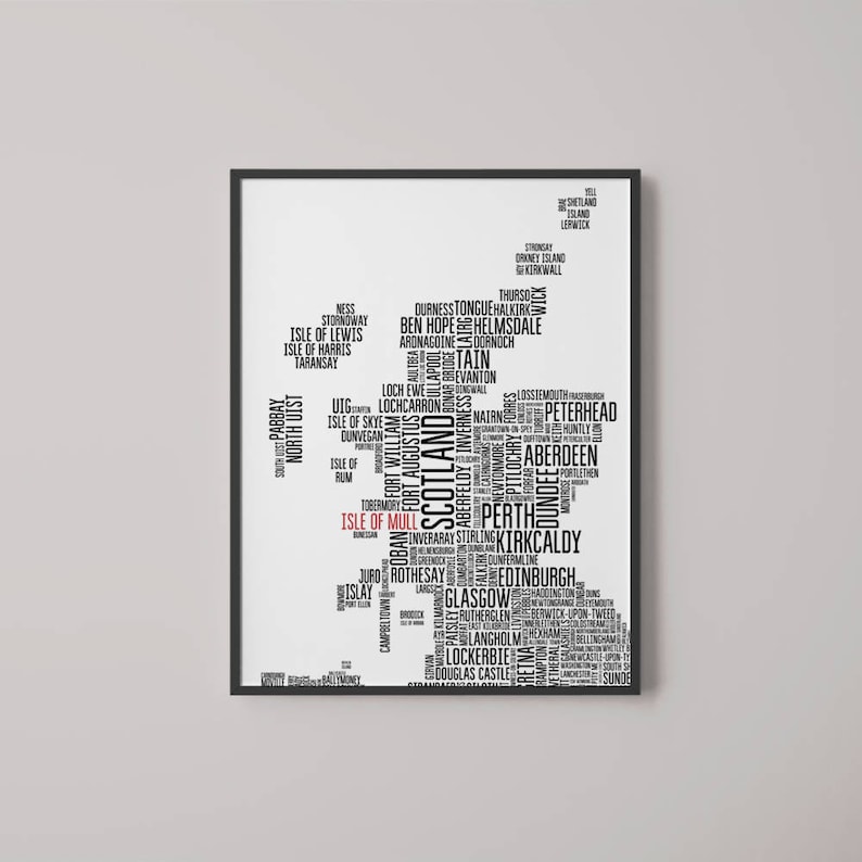 Personalised Scotland Map Print // Custom Colours // New House - Etsy UK