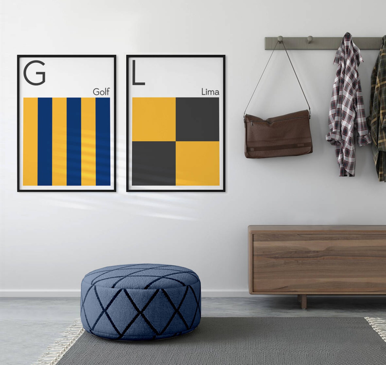 Letter G // International Maritime Signal Flags // Navy Flag | Etsy