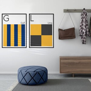 Letter G // International Maritime Signal Flags // Navy Flag Letter ...