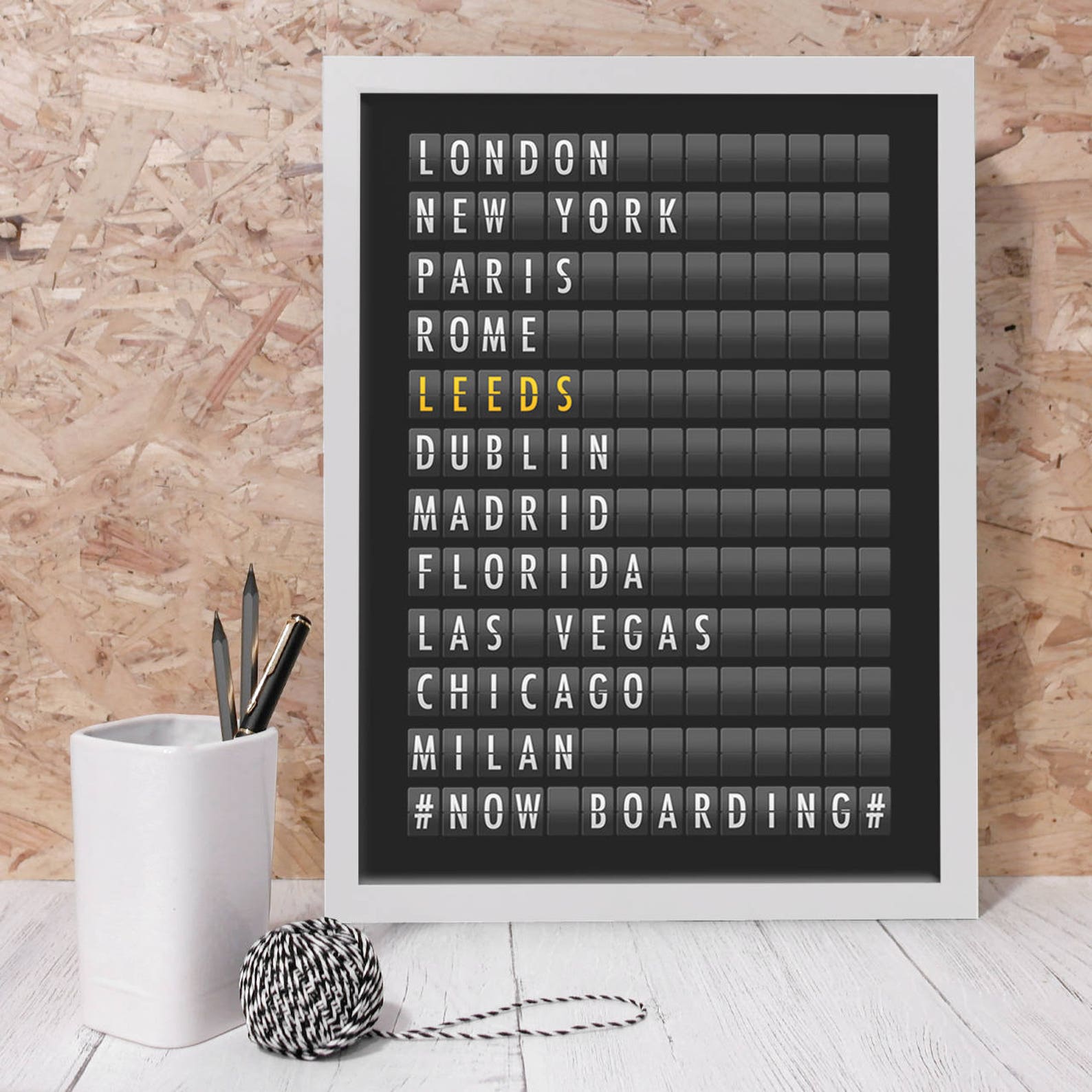 Personalised Airport Destination Board // Holiday Places // - Etsy