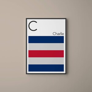 Letter C // International Maritime Signal Flags // Navy Flag Letter ...