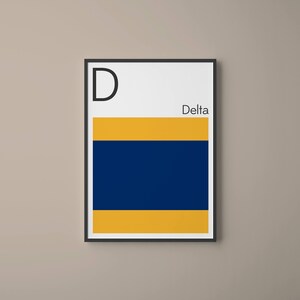 Letter D // International Maritime Signal Flags // Navy Flag Letter ...