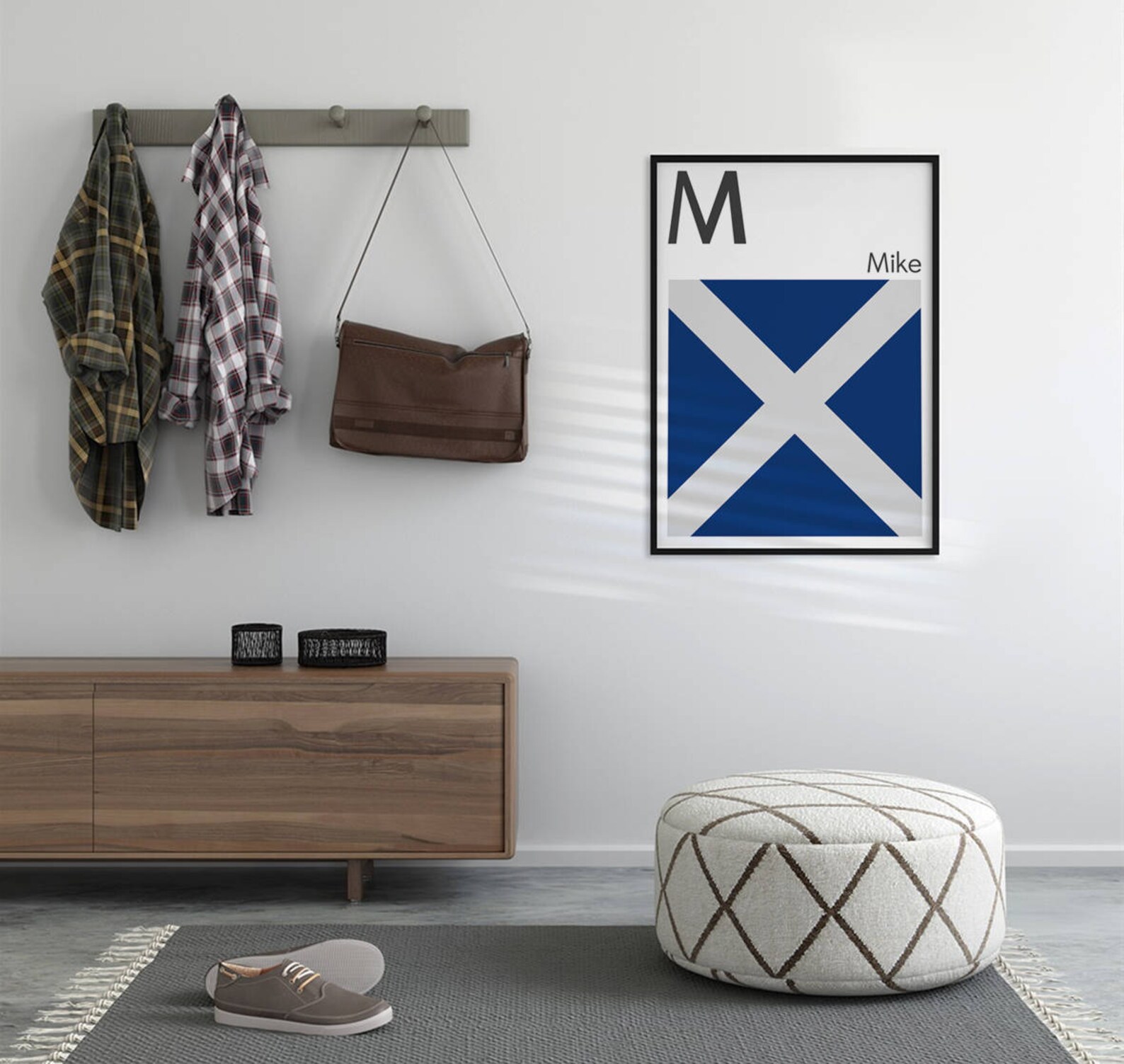 Letter M // International Maritime Signal Flags // Navy Flag | Etsy