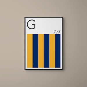 Letter G // International Maritime Signal Flags // Navy Flag Letter ...
